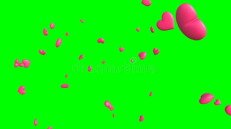 Pink Hearts-shaped Abstract Animation. Stock Video - Video of ...