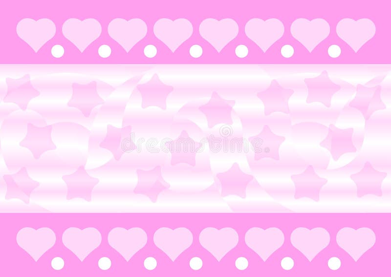 Pink Hearts And Stars Background Stock Vector - Illustration of gift ...