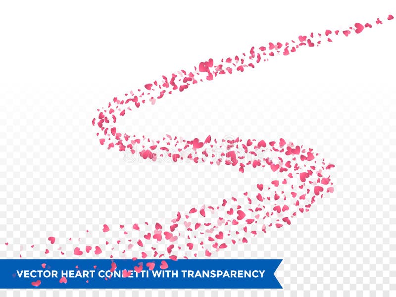 Pink Hearts Trace Trail Vector Background Stock Vector - Illustration ...