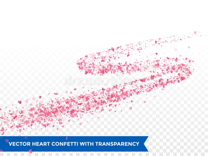 Pink Hearts Trace Trail Vector Background Stock Vector - Illustration ...