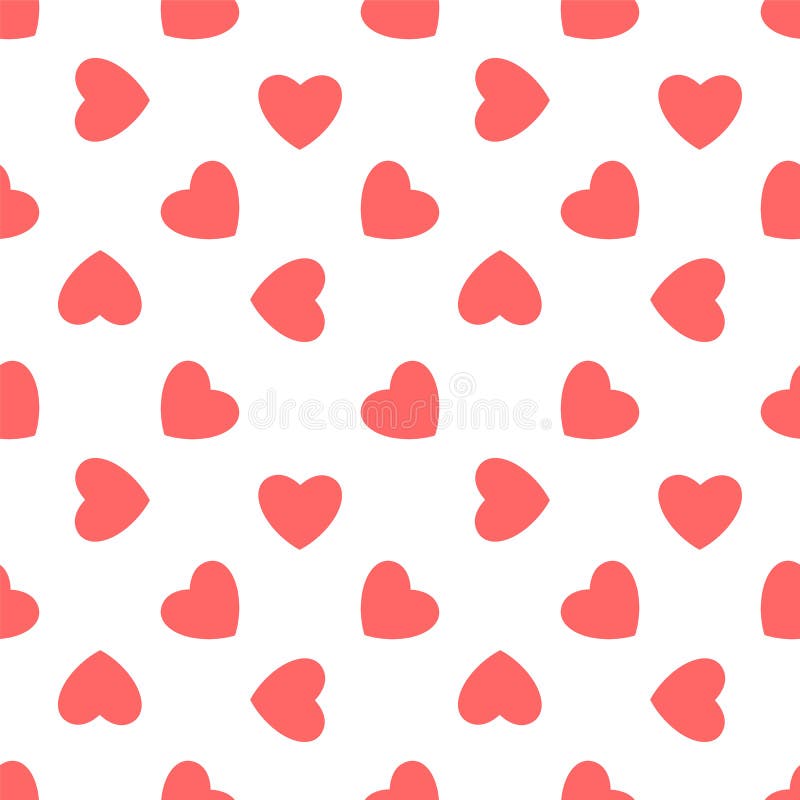 Pink Hearts - Valentines Seamless Pattern. Vector Illustration Stock ...