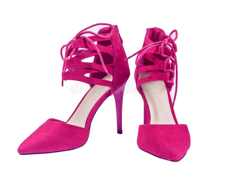 Pink high heels shoes stock image. Image of happy, dress - 98211551