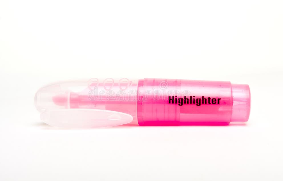 Pink Highlighter stock photo. Image of education, abstract - 16368938