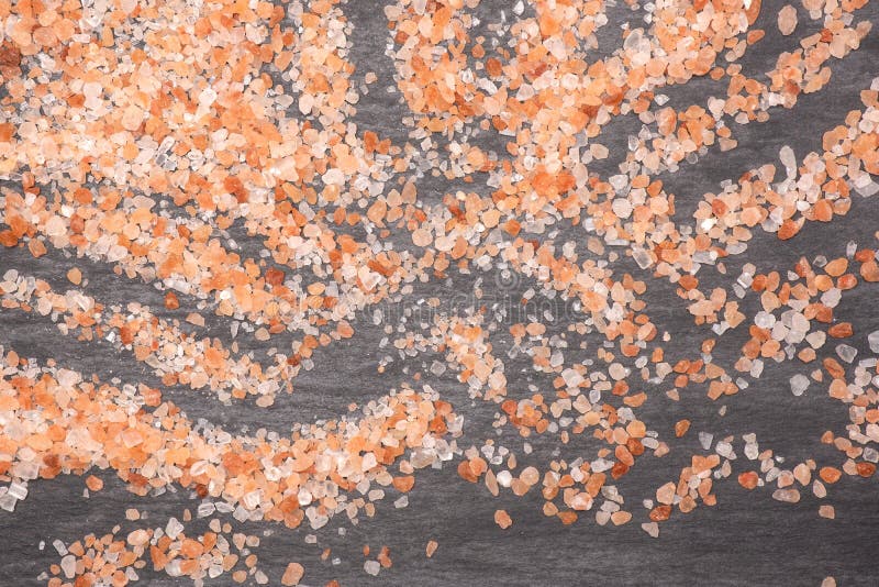 Pink Himalayan Salt Crystals on Grey Stone Stock Photo - Image of rose ...