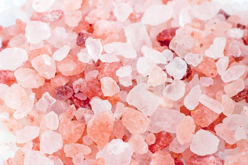 Pink Himalayan Salt Crystals Texture Close Up. Stock Image - Image of ...