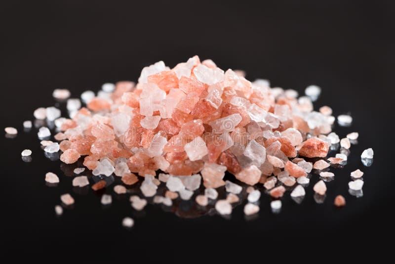 Pink Himalayan Salt Crystals Texture Close Up. Stock Image - Image of ...