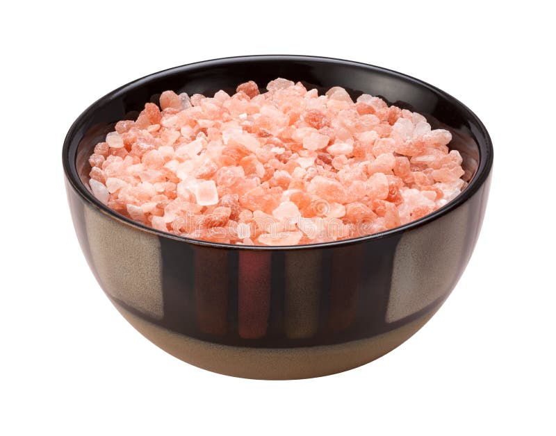 Pink Himalayan Salt Isolated Clipping Path Stock Image - Image of salt ...