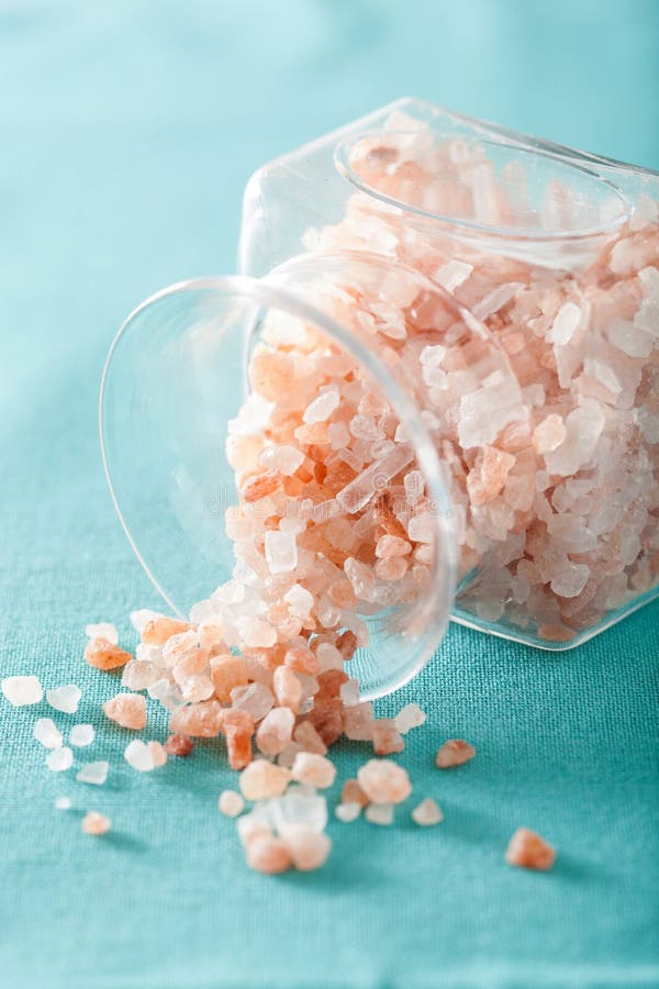 Pink himalayan salt in jar stock photo. Image of cuisine - 55762594
