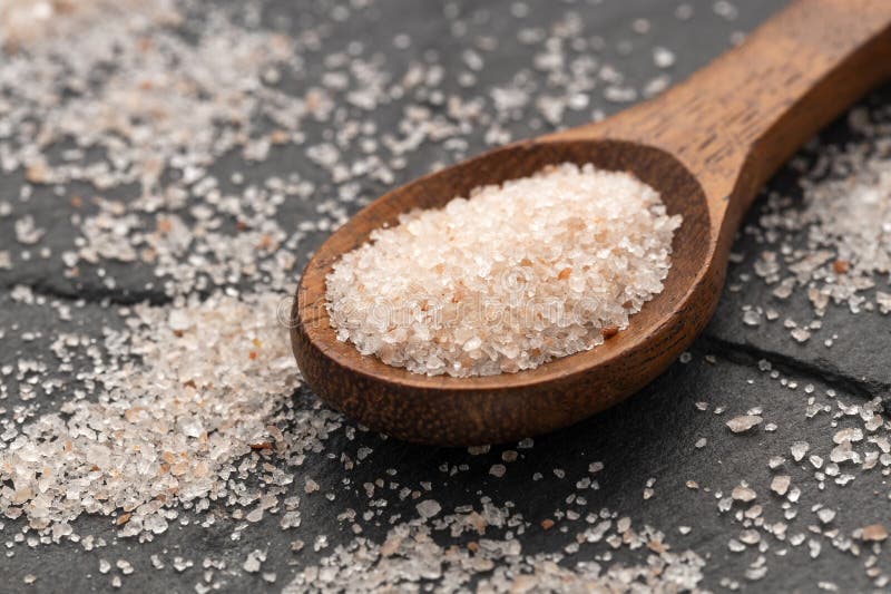 Fine Pink Salt Sprinkled Himalayan Crystals Spoon Stock Photos - Free ...