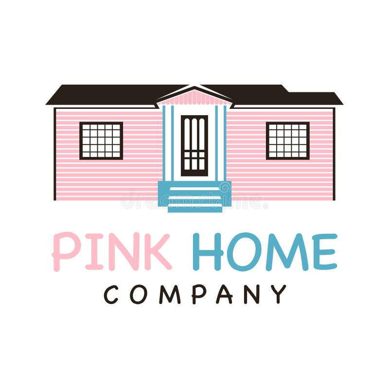 Pink home logo stock vector. Illustration of logotype - 153664270