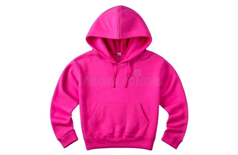 Pink Hooded Sweatshirt, Cut Out Isolated on White Background Stock ...