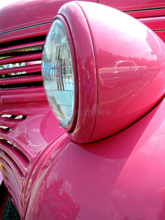 Pink Hot Rod Closeup stock photo. Image of large, viewpoint - 2447498