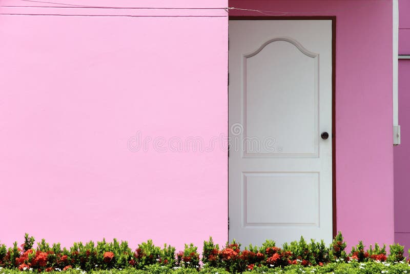 Pink House stock photo. Image of entrance, pink, wall - 27982342
