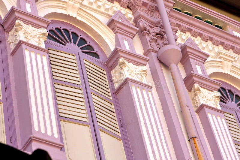 Pink house front stock photo. Image of town, asian, chinese - 47330060