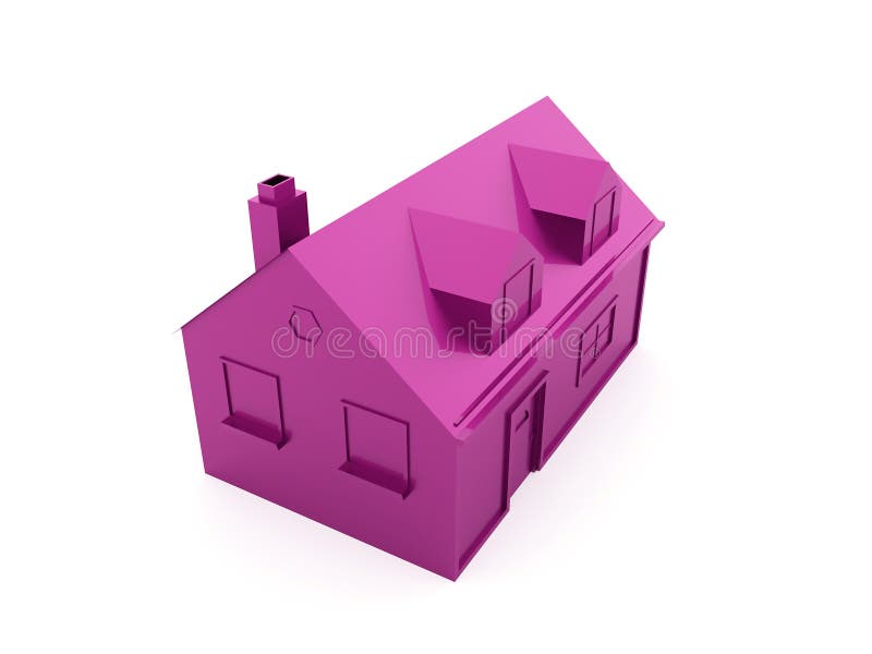 Pink House Icon Rendered Isolated Stock Illustrations – 10 Pink House ...