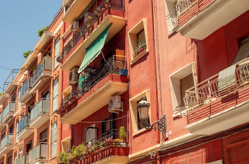 Pink House in Valencia, Spain Stock Image - Image of ricardo, bofill ...