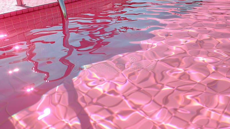 Pink Hued Swimming Pool stock image. Image of refreshing - 308788755
