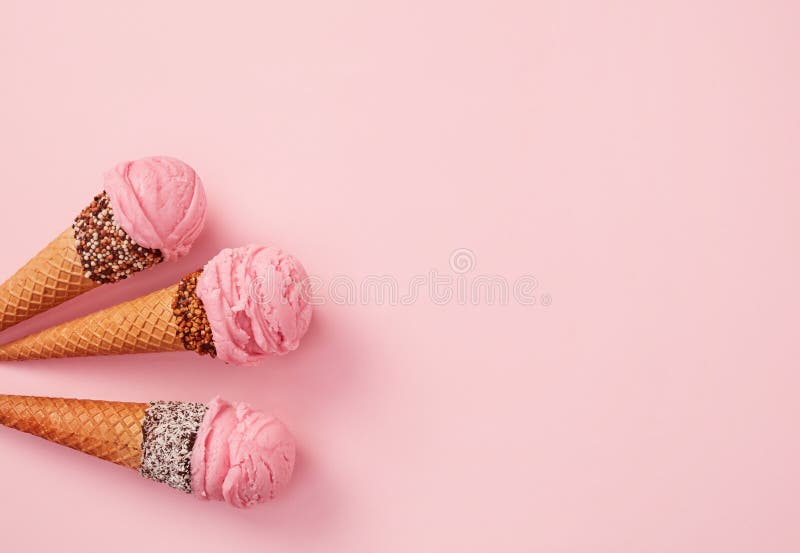 Pink ice cream stock image. Image of cold, scoop, ideas - 221927511