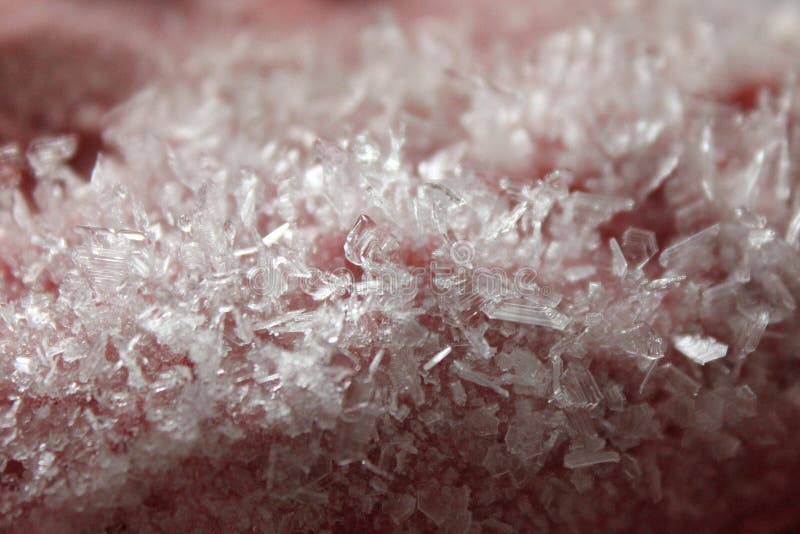 Pink ice crystals stock image. Image of december, freeze - 89924187