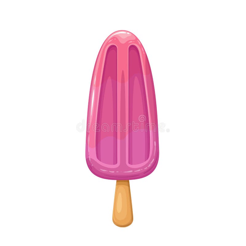 Pink Ice Pop, Popsicles Fruit Ice Stock Vector - Illustration of food ...
