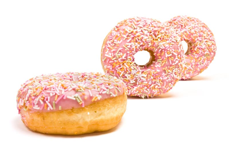 Pink Iced Doughnut stock photo. Image of colorful, fresh - 14305626
