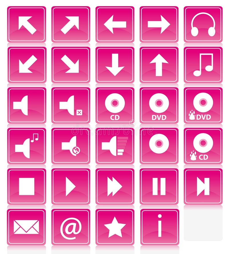 Pink Icons editorial stock photo. Illustration of pink - 7532583