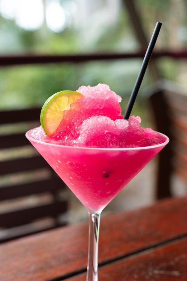 Pink icy cocktail stock image. Image of party, alcohol - 155777381