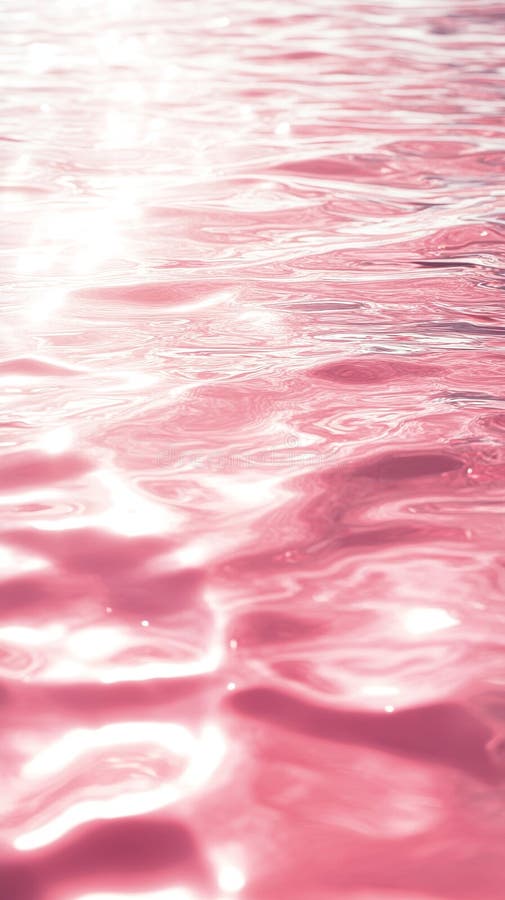 Pink Illuminated Water Surface with Soft Ripples, Abstract Light ...