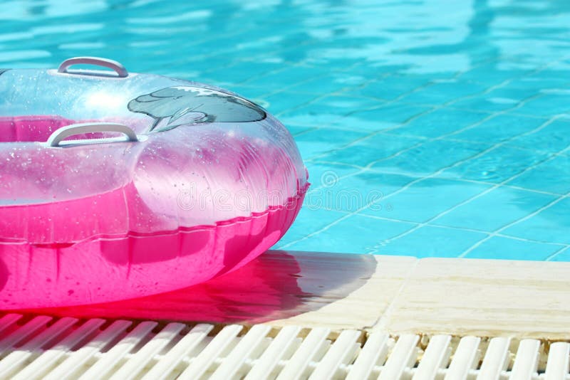 Pink inflatable round tube stock image. Image of backgrounds - 17773181