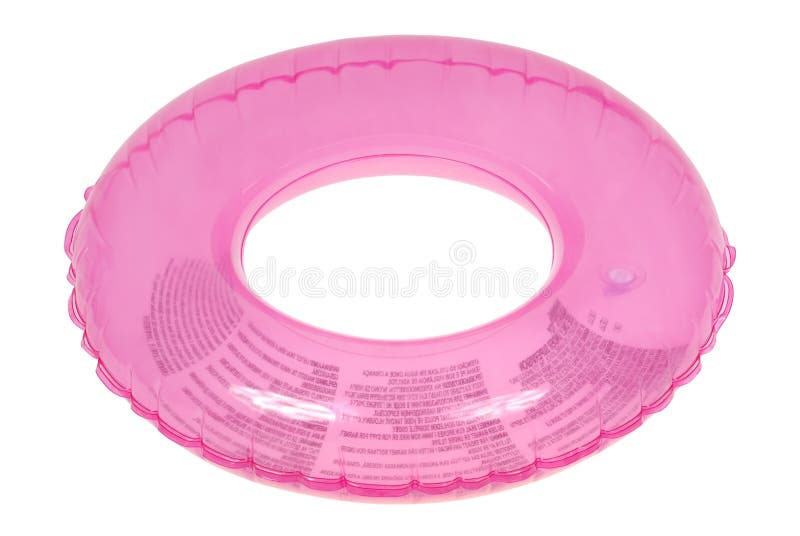 Pink Inflatable Round Tube (Clipping Path) Stock Image - Image of ...