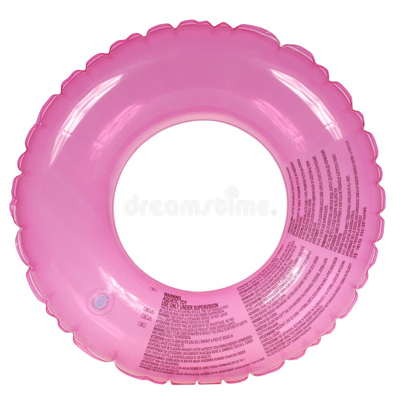 Pink Inflatable Round Tube (Clipping Path) Stock Photo - Image of play ...