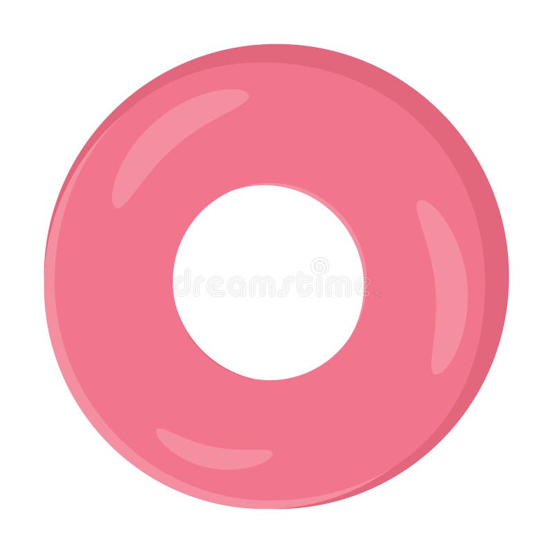 Pink Inflatable Swim Ring. Vector Stock Vector - Illustration of beach ...