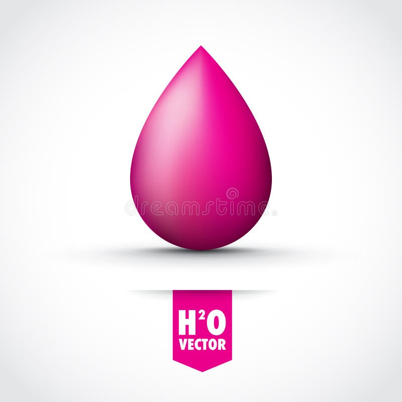 Pink ink droplet stock vector. Illustration of freshness - 92686034
