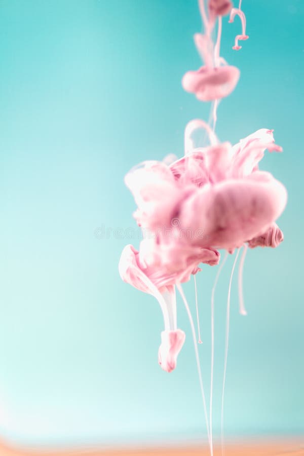 Pink Ink in Water, Artistic Shot, Abstract Background Stock Image ...