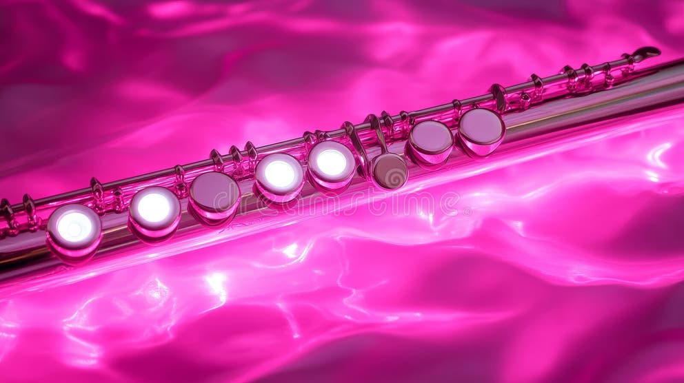 A Pink Instrument with a Pink Background Stock Illustration ...