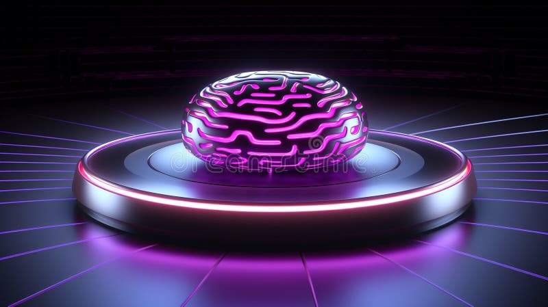 Pink Intelligence Brain Mind Digital Concept Creativity Artificial ...