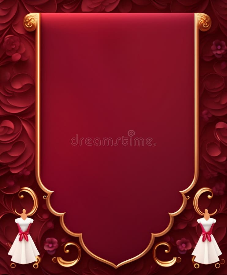 Pink Invitation Card for Wedding with Floral Background Generative AI ...