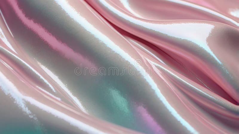Pink Iridescent Cloth Flowing Like Waves Background Texture Stock Photo ...