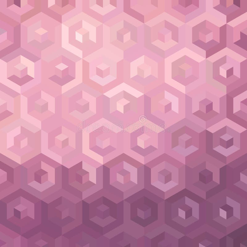 Pink Isometric Background Illustration Stock Vector - Illustration of ...