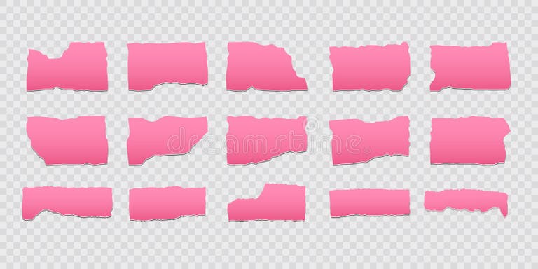 Pink Jagged Rectangles. Vector Design Elements. Stock Vector ...