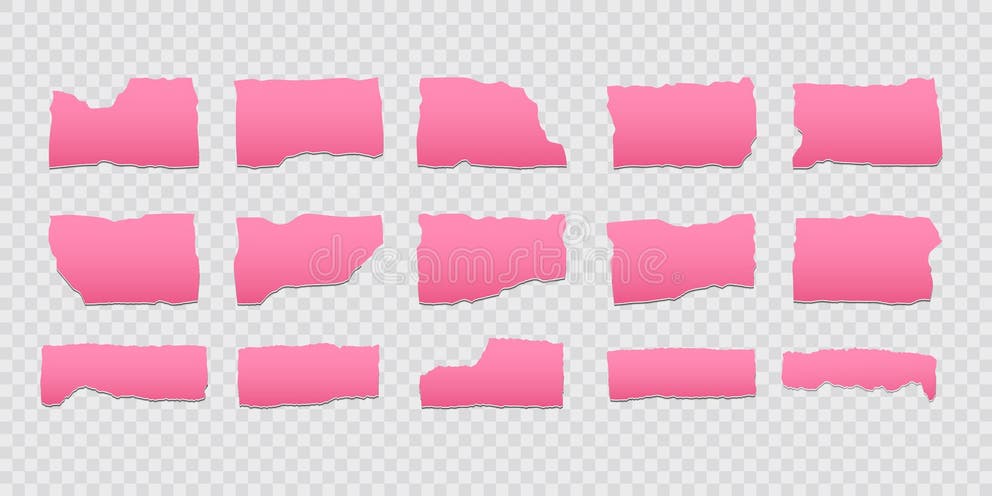 Pink Jagged Rectangles. Vector Design Elements. Stock Vector ...