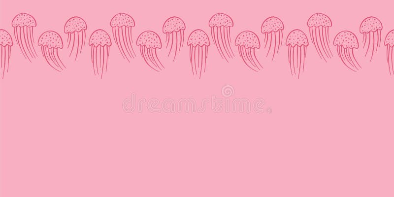 Jellyfish Border Seamless Stock Illustrations – 145 Jellyfish Border ...