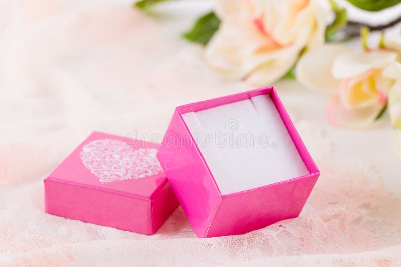 Pink jewelry gift box stock photo. Image of jewel, jewelry - 90966562