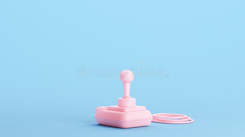 Pink Joystick Controller Retro Gaming Device Peripheral Kitsch Blue ...