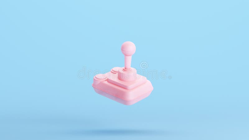 Pink Joystick Controller Retro Gaming Device Peripheral Kitsch Blue ...