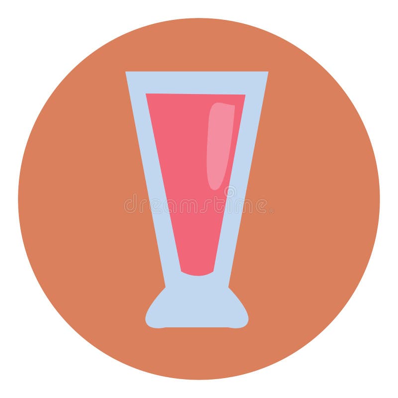 Pink Juice in Tall Glass, Icon Stock Vector - Illustration of icon ...