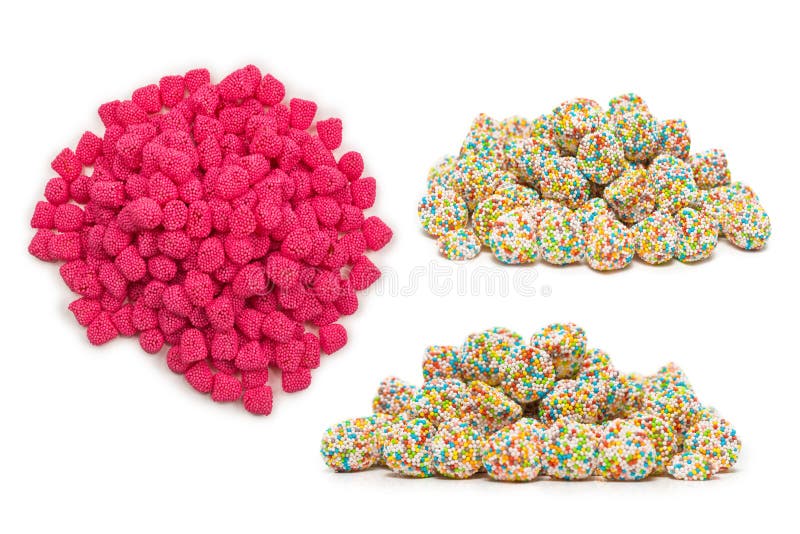 Pink Juicy Jelly Sweets Isolated on White Stock Image - Image of ...