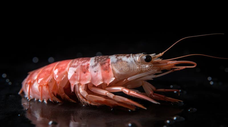 Pink Juicy King Prawns. AI Generative Stock Illustration - Illustration ...