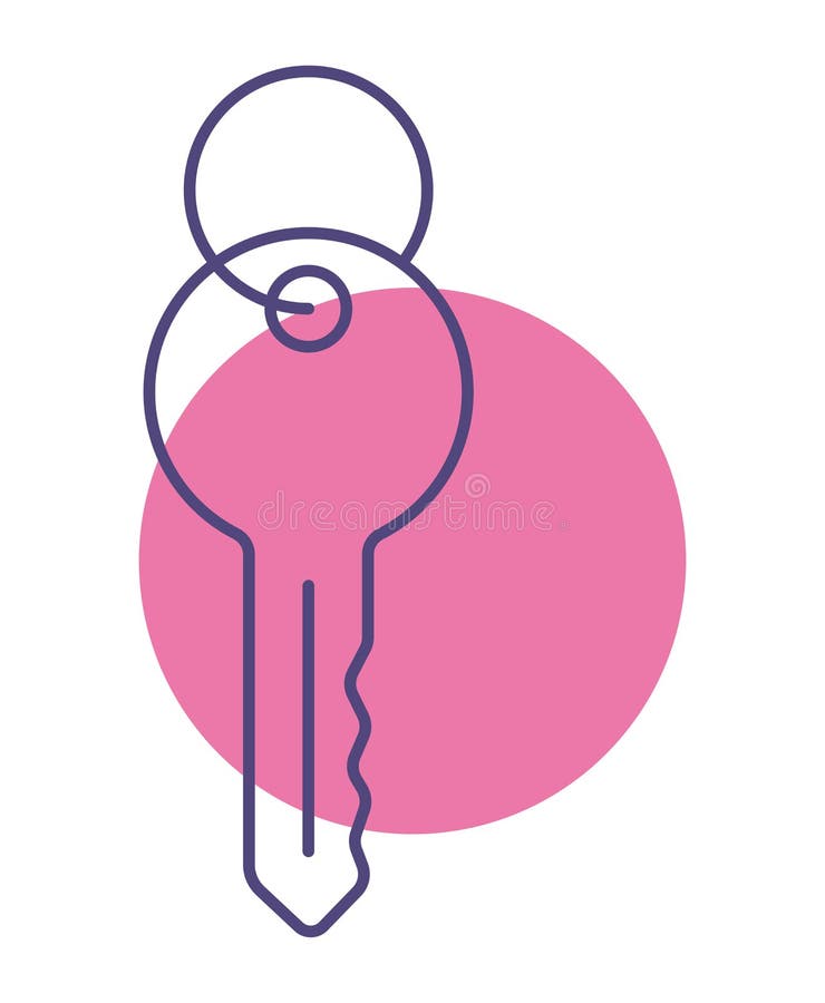 Pink key design stock vector. Illustration of enter - 229873372