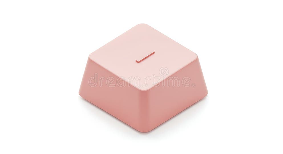 Pink Keyboard Key with Underscore Stock Illustration - Illustration of ...
